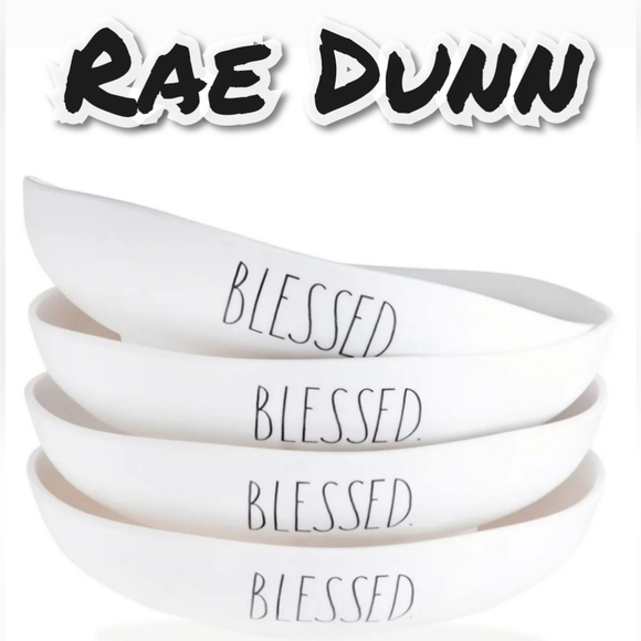 Rae Dunn | Dining | Nwt Rae Dunn Set Of 4 Blessed Dinnerware Set | Poshmark